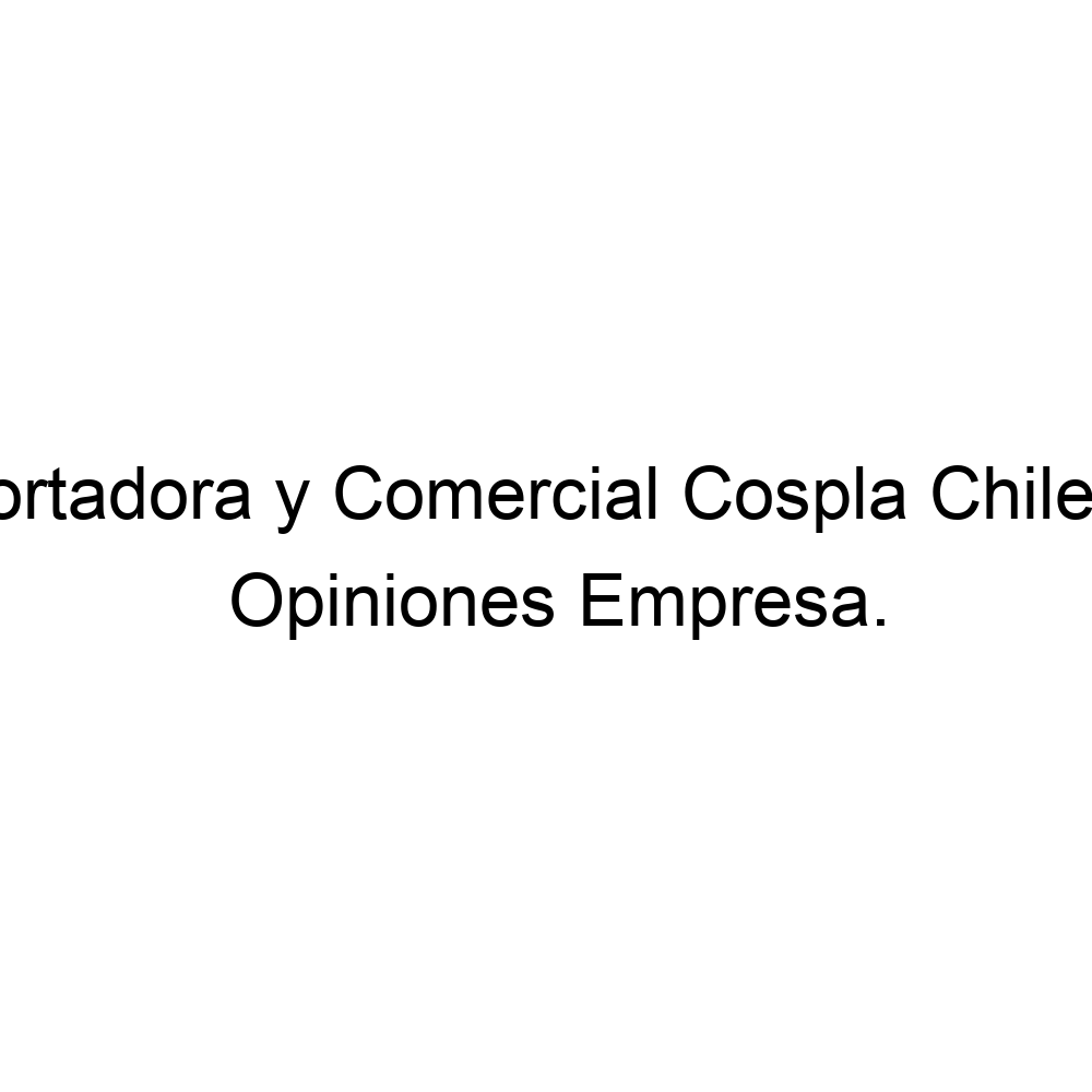Opiniones Importadora y Comercial Cospla Chile spa, 992159387