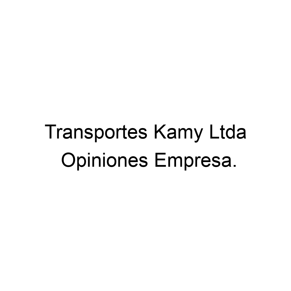 Opiniones Transportes Kamy Ltda, 988981331
